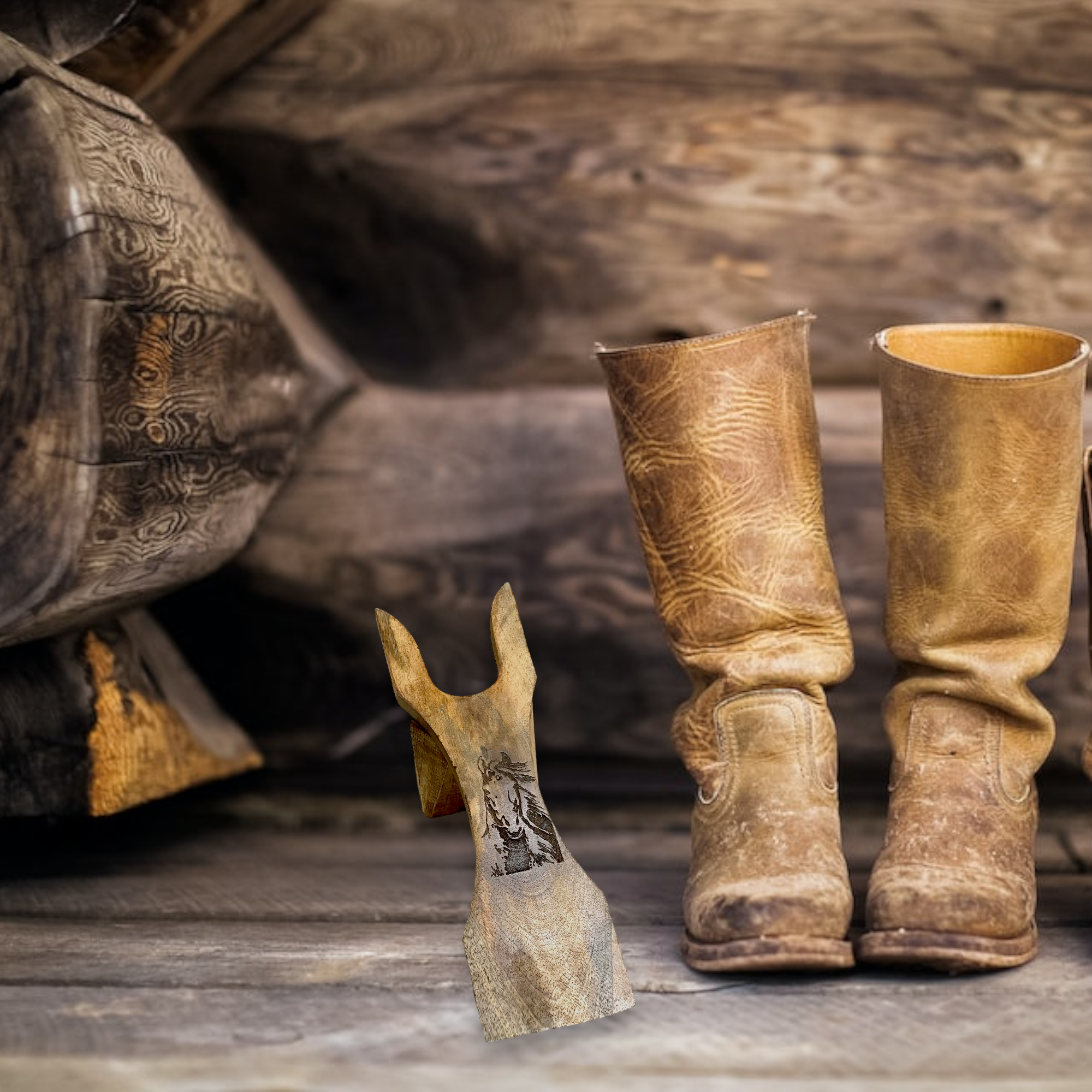 Branding Iron Laser Etched Mango Wood Bootjack – Boots N Bikinis